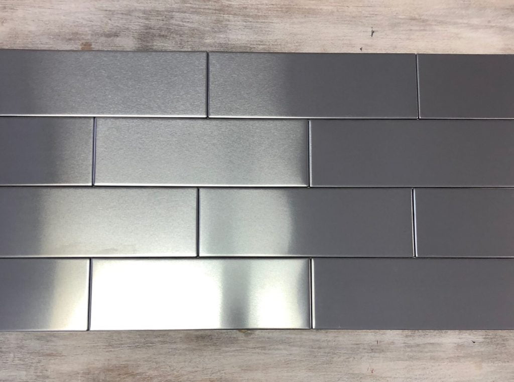 4" x 12" Stainless Steel Subway Tile - Stainless Steel Tile