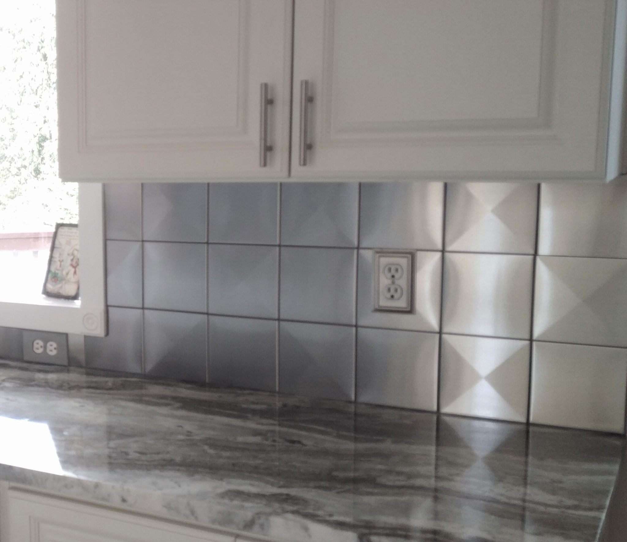 6" x 6" Accent 3D Stainless Steel Tile - Stainless Steel Tile