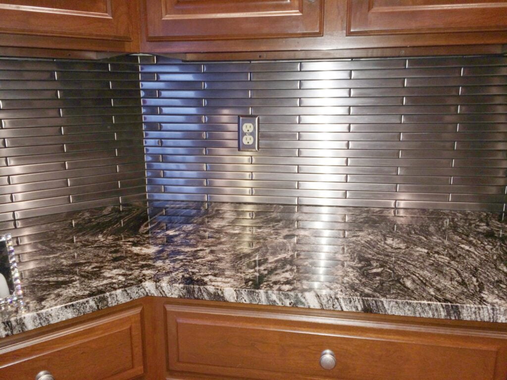 1 x 12 Stainless Steel Subway Tile - Stainless Steel Tile